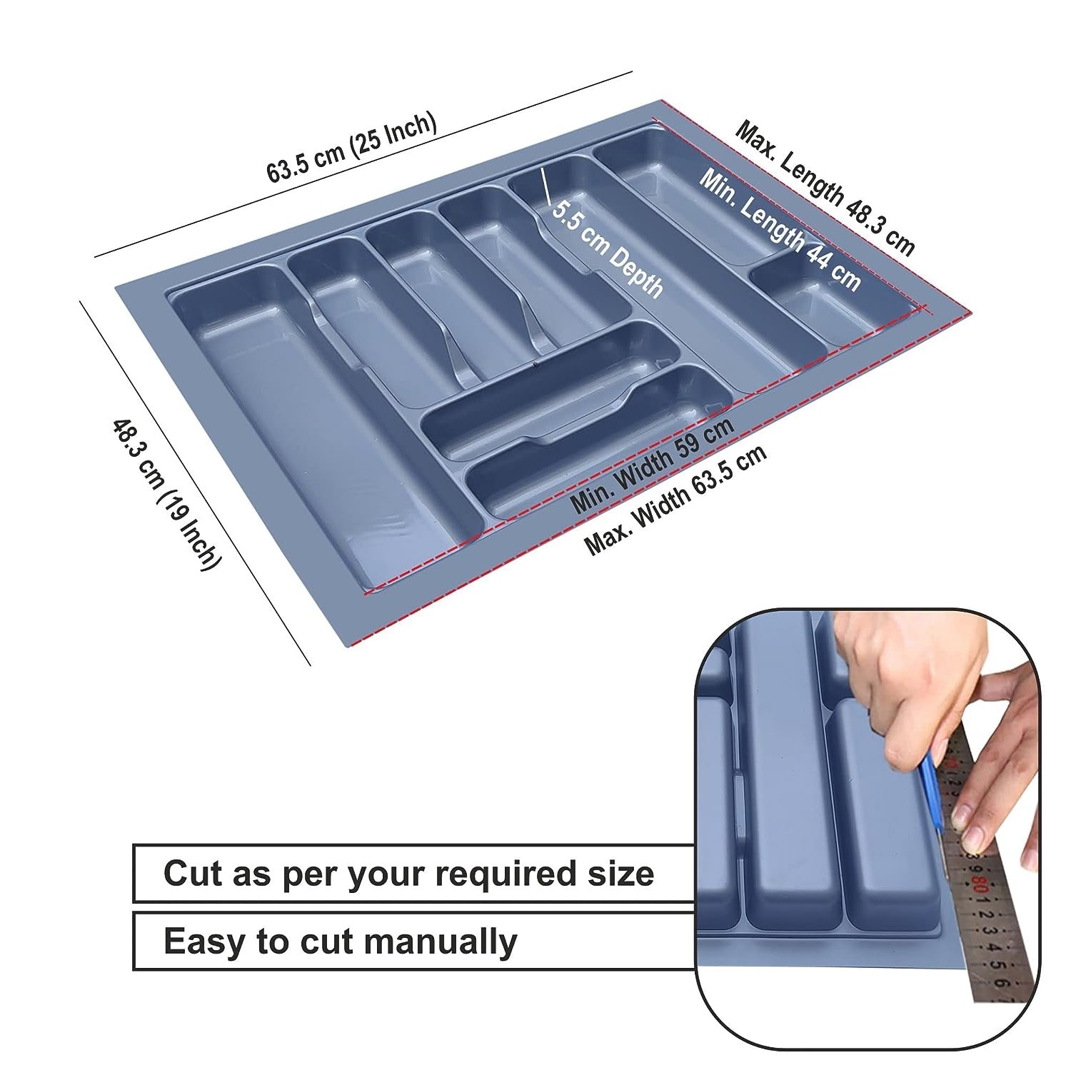Best PVC Cutlery Tray for Kitchen Drawer-Review
